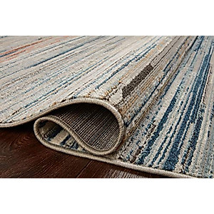 Loloi II Bianca Collection BIA-08 Pebble/Multi 5'-3" x 7'-6" Area Rug