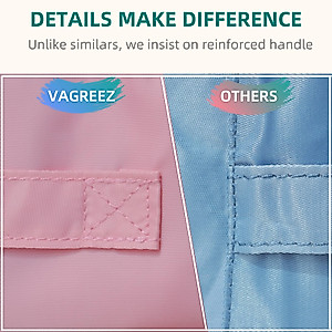 Packing Cubes VAGREEZ 7 Pcs Travel Luggage Packing Organizers Set with Toiletry Bag (Pink)