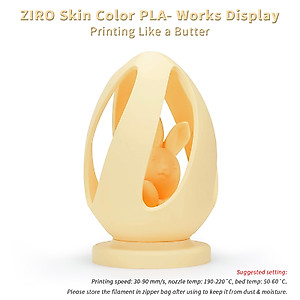ZIRO PLA Filament 1.75mm,3D Printer Filament PLA PRO Basic Color Series 1.75MM 1KG(2.2lbs), Dimensional Accuracy +/- 0.03mm,Skin