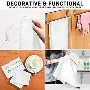 Dallonan Kitchen Towels Set of 4 Luxury Abstract Black Gray Gold Marble Polyester Soft Absorbent Dishcloths Decorative Towels for Kitchen Hand Towels, Dish Towel, Tea Towels, 28x18 Inch