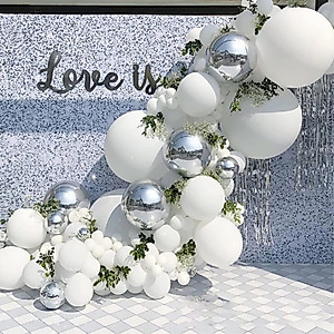 10 inch White Latex Balloons, 100 pcs Thick White Party Balloons Birthday Decorations (White)
