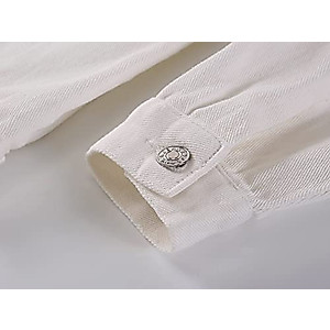 Kedera Jean Jacket Women's Oversized Distressed Short Bridal Embroidered Pearl Beading Denim Jacket