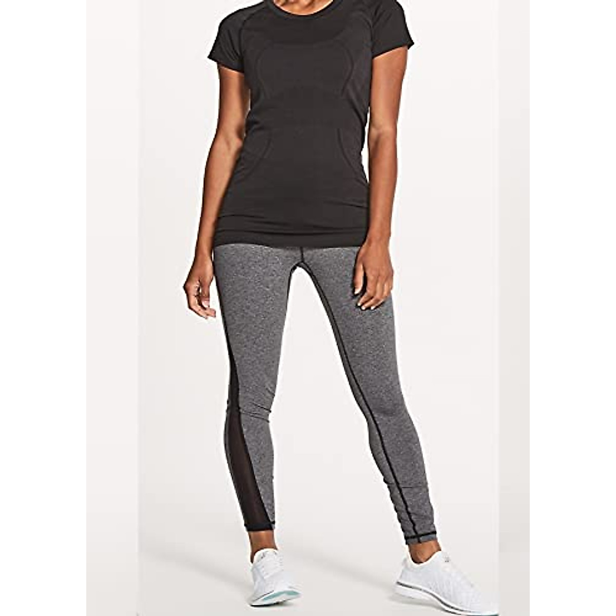 Lululemon Athletica Swiftly Tech Short Sleeve Crew (Black, 6)