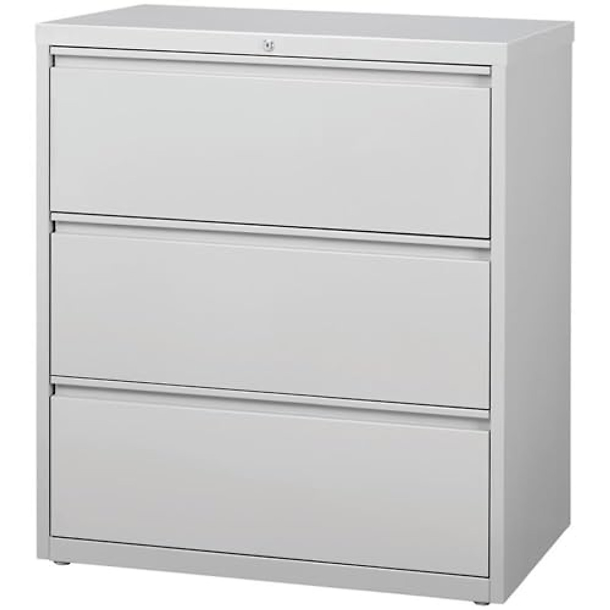 Hirsh 36-in Wide HL8000 Series Metal 3 Drawer Lateral File Cabinet Light Gray