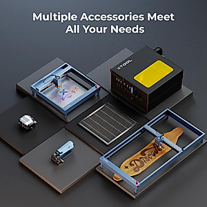 xTool D1 Pro Laser Engraver with RA2 Pro, 20W Output Laser Cutter DIY Laser Engraving Machine, 120W Laser Cutter and Engraver Machine, Laser Engraver for Wood and Metal, Craft Paper, Acrylic, Leather