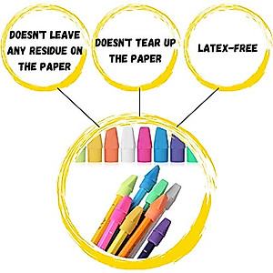 Mr. Pen- Pencil Erasers Set, 6pc Pink Erasers and 60pc Pencil Top Erasers, Pencil Eraser, Pencil Erasers Topper, Erasers for Pencils Top, Erasers for Kids, Pink Erasers, Cap Erasers, Eraser Tops