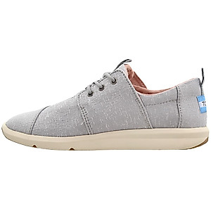 TOMS Womens Del Rey Lace Up Sneakers Shoes Casual - Grey - Size 5.5 B