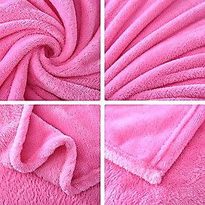 KOqwez33 Textured Soft Blanket, Warm and Lightweight Throw Blanket, Ultra Soft Warm Cozy Throw Blanket Rug Plush Fleece Bed Sofa Couch Pad Home - Red