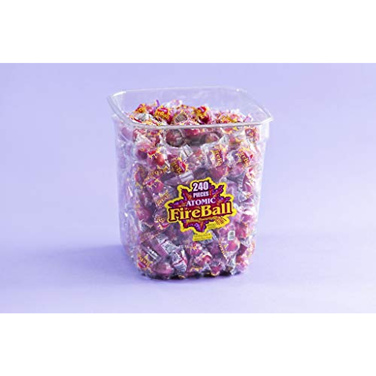 Atomic Fireballs Cinnamon Flavored Candy, 240 Individually Wrapped Pieces, 4.05 Pound Tub
