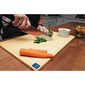 NoTrax 18" X 24" x 0.75" Sani-Tuff T45 Natural Rubber Cutting Board, Non-Skid Professional-Grade, Made in USA, T45S3018BF