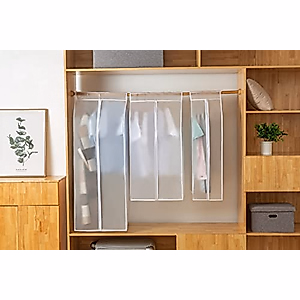 XIAKE Garment Cover Moth-proof Dust Cover Coat Hanging Clothes Storage Bag Premium Thickened Clothing Organizer Moisture-proof Dust-proof Clothes Cover (24"L * 20"W * 35"H)