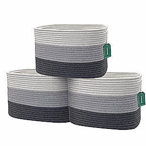 Liseternal Cotton Rope Woven Basket - Versatile Storage Solution for Home Organization - 20L Capacity