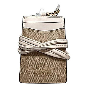 Coach Signature PVC Lanyard Light Khaki Chalk F63274