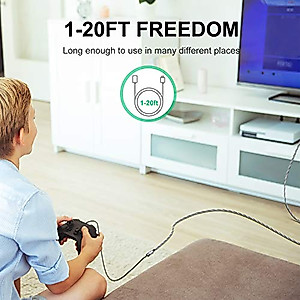 SNANSHI USB Extension Cable 25 ft, USB Extender Nylon Braided USB 3.0 Extension Cable for Webcam,Printer,USB Mouse/Keyboard, Flash Drive,USB Light