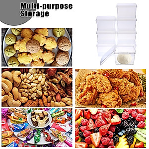 BSTKEY 8 Pack Pizza Dough Proofing Box with Sealing Lid, Stackable Pizza Dough Container Fits 12-16 Inch Pizza, Household Pizza Dough Ball Storage Box(1800ml)