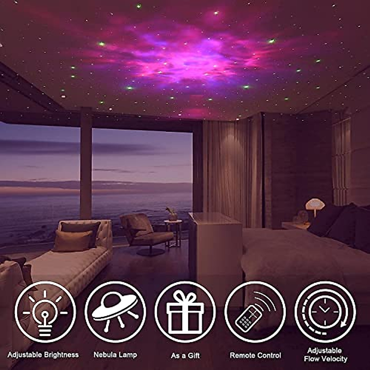 Utnmdd Astronaut Light Star Galaxy Projector - Star Night Light for Kids LED Sky Astronaut Projector with Timer, Remote Control and 360°Adjustable Rotating for Bedroom (Astronaut)