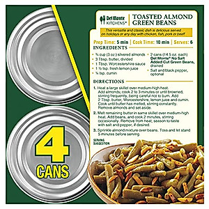 Del Monte Cut Blue Lake Green Beans With No Added Salt 4-14.5 Oz. Can, 14.5 Oz