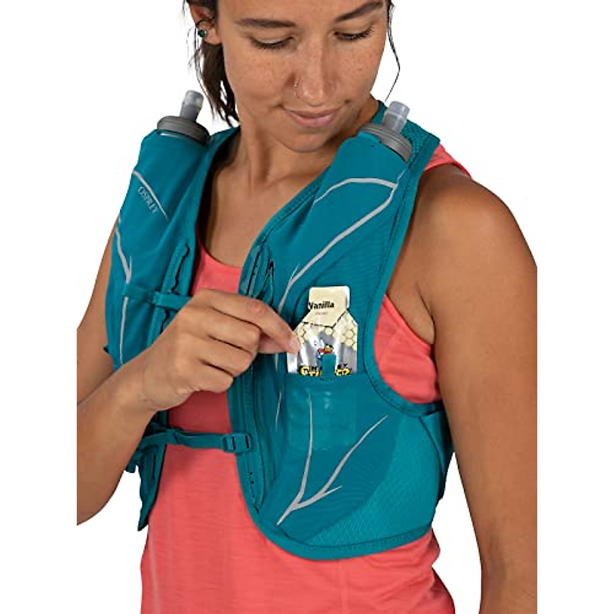 Osprey Dyna LT Women's Running Hydration Vest with Hydraulics Soft Flasks, Slate Grey, Large