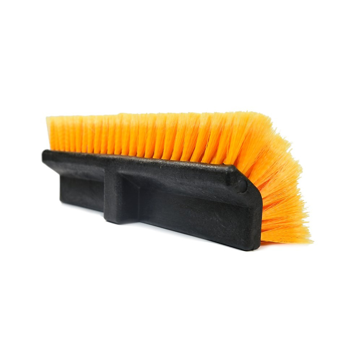 CARCAREZ 15" Flow-Thru Bi-Level Car Wash Brush Head Fits for RV Cleaning with Feather-Tip Bristles Orange