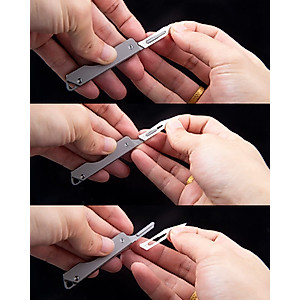 ainhue A23 Mini Scalpel Folding Pocket Knife with 10pcs #11 Replaceable Blade,2.3 inches TC4 Titanium Handle SlipJoint Utility EDC Knives