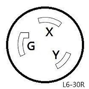 Parkworld 60035 Power Adapter Cord 4-Prong Generator 20A Locking L14-20 Male Plug to Twist Lock 30 AMP L6-30 Female Receptacle