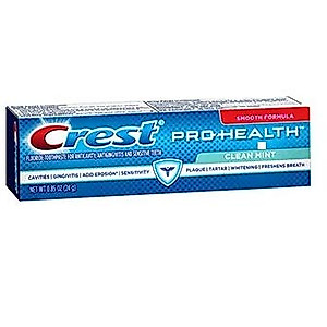 Crest Toothpaste, Pro Health Clean Mint Paste, Travel Size (0.85 oz) - Pack of 12
