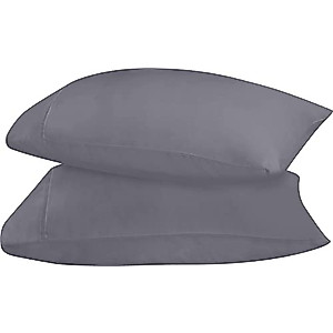 Utopia Bedding Queen Pillowcases - 2 Pack - Envelope Closure - Soft Brushed Microfiber Fabric - Shrinkage and Fade Resistant Pillow Covers Standard Size 20 X 30 Inches (Queen, Grey)
