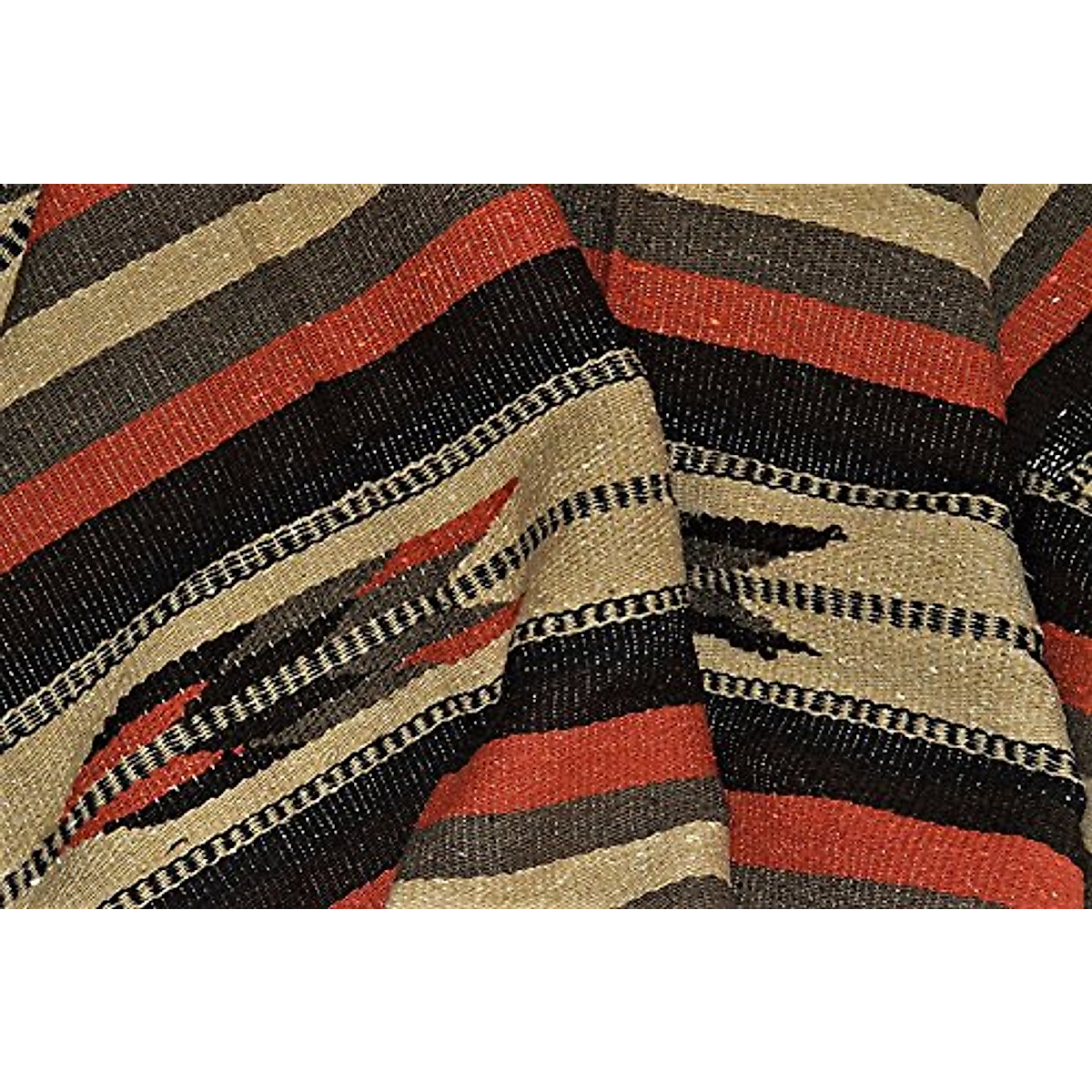 Galaxy Reborn Mexican Blanket Handwoven XLarge Tribal Arrow Falsa in Burnt Umbre Heavyweight Premium Blanket Mexican Yoga Bohemian Throw Indian Rug Serape