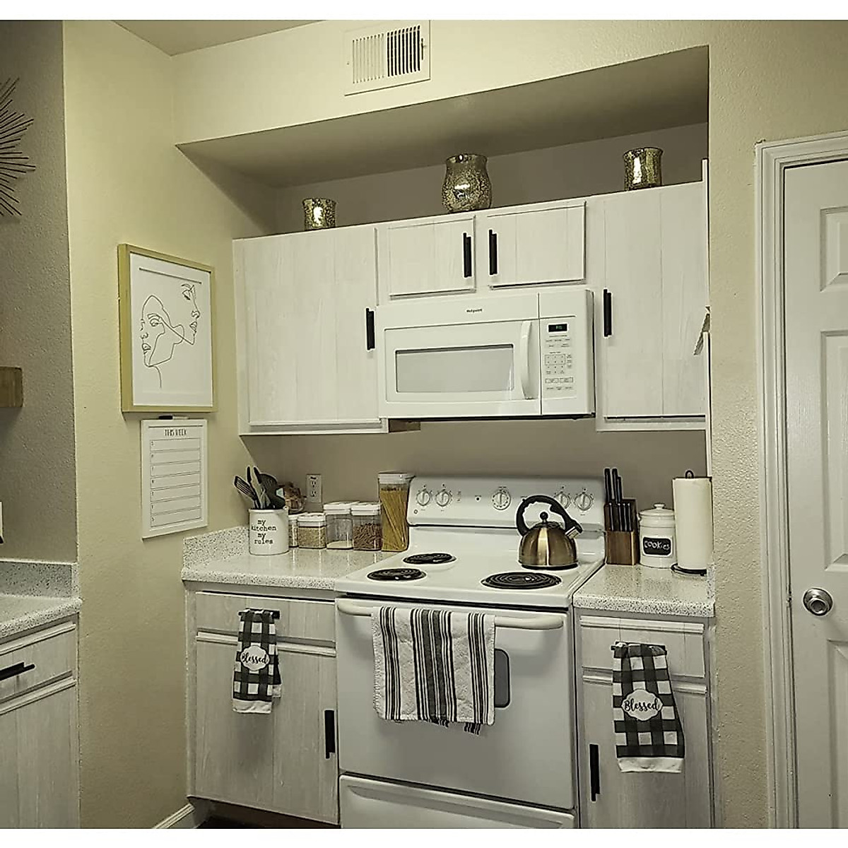 Metaverse sky Self-Stick Push Pull Helper ABS Plastic Wardrobe Handle Instant Cabinet Drawer Furniture Handles (Black, 16)