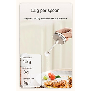 Sugar and Salt Container Set,Glass spice jars with Spoon,8.8 oz Sugar Bowl,for Kitchen Counter Keeping Sugar,Salts,Spice,Sauce