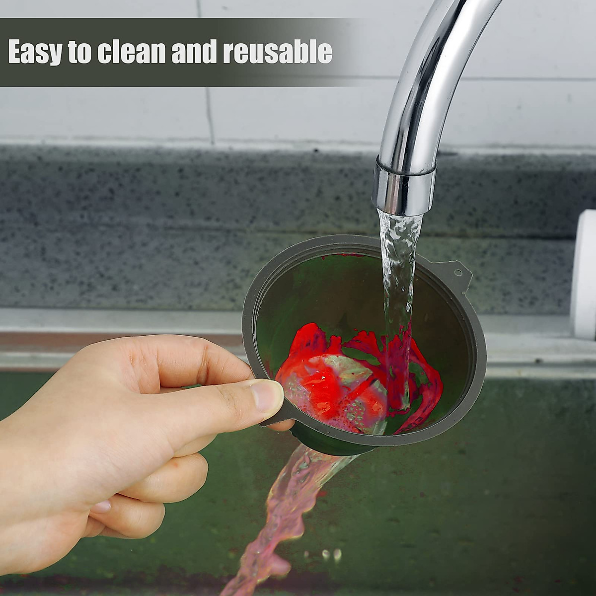 30 Pcs Paint Filter 100 mm Plastic Paint Strainer with Fine Nylon Mesh Reusable Industrial Nylon Mesh Paint Filter for Filter Oil, Water Based Oil Paints, Food Residue