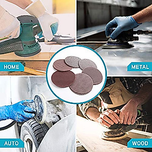LotFancy 5 Inch Sanding Discs, 60PCS 80 100 120 180 240 320 Grit Mesh Abrasive Dustless Sandpaper Assortment for Car, Woodworking - Hook and Loop Random Orbital Sander Round Sand Paper