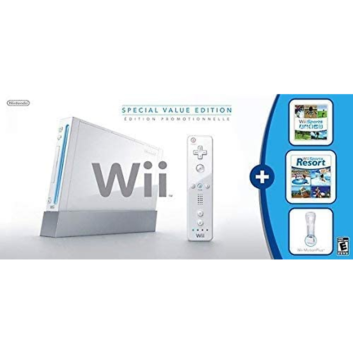 Wii Console w/ Bonus Wii Sports Resort & Wii MotionPlus Bundle (Renewed)
