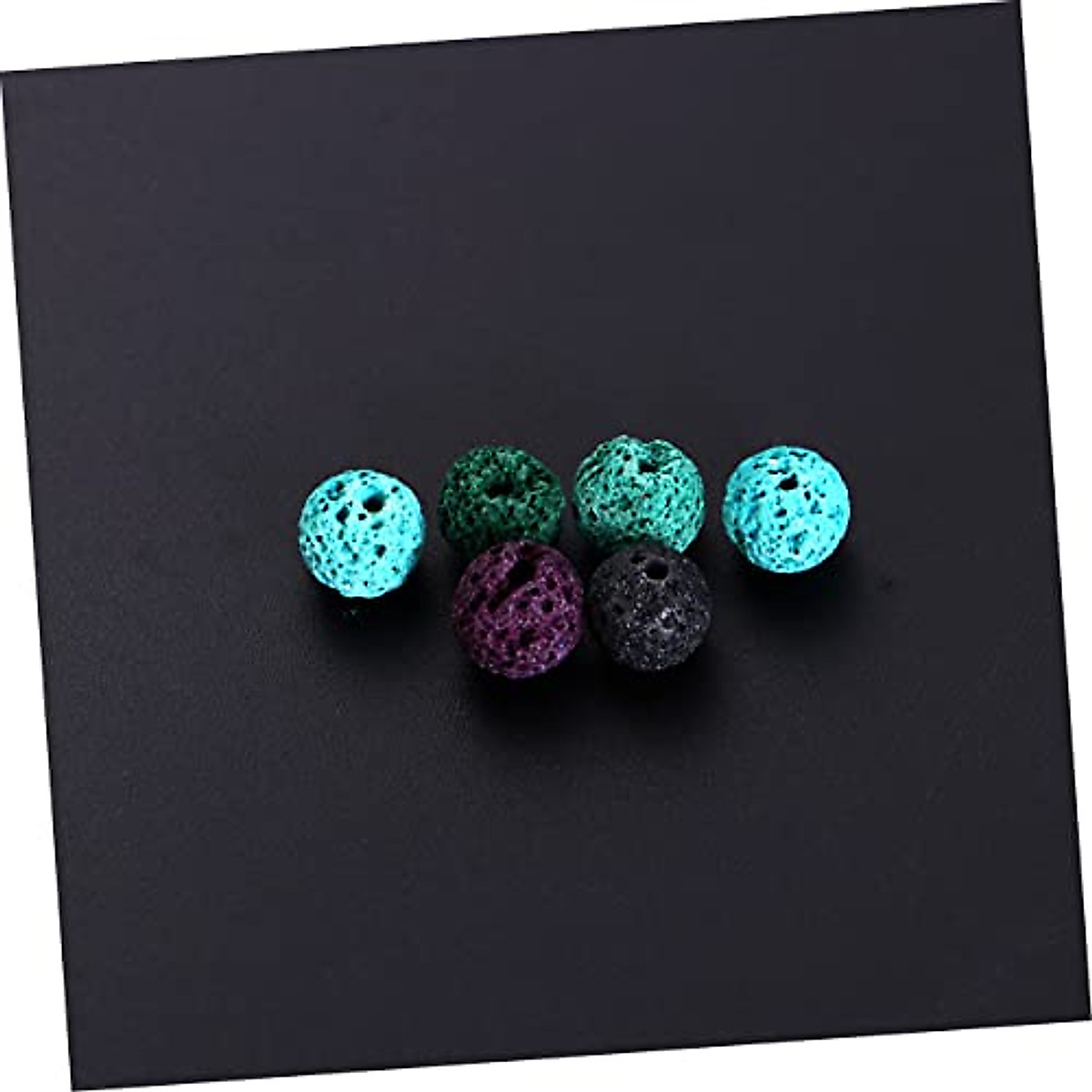 VILLFUL 1 Box 200pcs Colorful Beads Crystal Jewelry Necklace Beads Bead Charms for Bracelets Lava Gemstone Beads Necklace Accessories Jewelery Making Beads Loose Beads Beading Jewelry Set