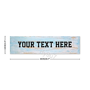 rfy9u7 Personalized Wooden Sign Plaque Custom Family Name Sign, Ready to Hang Wall Art, Front Door Decor, Farmhouse Home Decor for Bedroom Living Room Kitchen Garden Custom Gifts 4x16 Inch