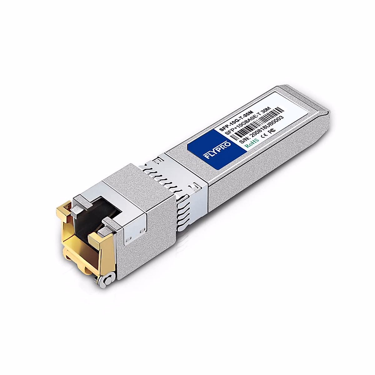FLYPROFiber- 10GBase-T SFP+ to RJ45 for Ubiquiti, Unifi UF-RJ45-10G, Dream Machine Pro.10G-T RJ45 Transceiver for Ubiquiti, UBNT Unifi 10GBase-T Copper Module CAT6A/CAT7, 100FT(30M)