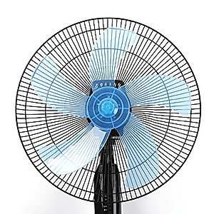 dPois Plastic Fan Blade Leaves Universal Household Standing Pedestal Fan Table Fanner Replacement Part with Nut Cover Sky Blue 16 Inch