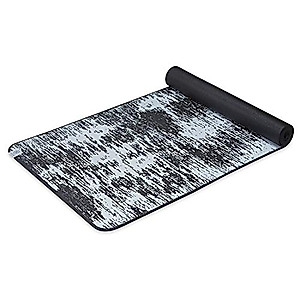Gaiam Yoga Mat - 6mm Insta-Grip Extra Thick & Dense Textured Non Slip Exercise Mat for All Types of Yoga & Floor Workouts, 68" L x 24" W x 6mm Thick, Obsidian
