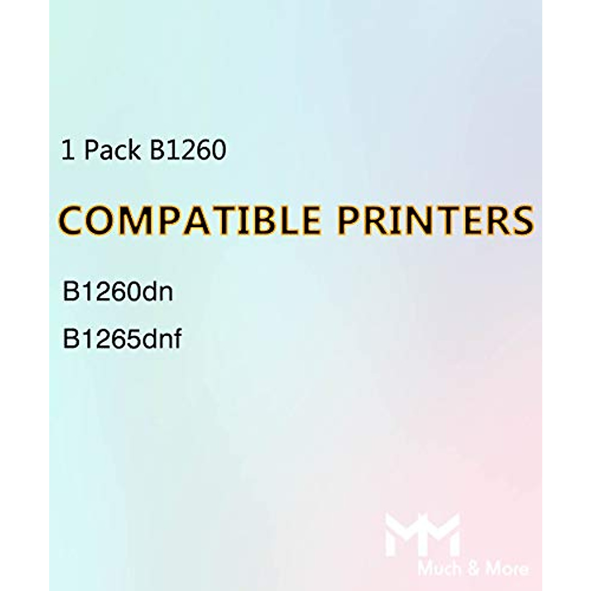 MM MUCH & MORE Compatible Toner Cartridge Replacement for Dell 1260 RWXNT 331-7328 Used for B1260dn B1260 B1265dn B1265dnf B1265dfw Series Printers (1-Pack, Black)