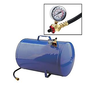 Air Tank Repair Kit, SUNROAD Air Tank valve Kit with gauge, Come with 2" Pressure Gauge 1/8"NPT, 4 Ft Air Hose 1/4"NPT Connect and Aluminum Knob Air Tank Manifold 1/2" NPT to Portable Air Tank