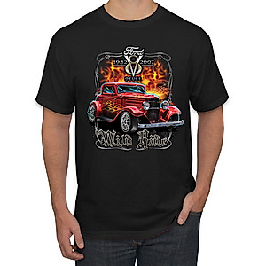 1932 Ford Deuce V8 75th Anniversary Wild Ride Cars and Trucks Men's Graphic T-Shirt, Black, X-Large