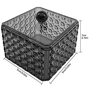 Jutoe Qtip Holder, Cotton Ball Holder, Qtip Cotton Swab Dispenser Holder, Clear Acrylic Cotton Pad Container,Holder for Cotton Swabs,Makeup Sponges,Hair Band - Brushed Nickel 1PCS