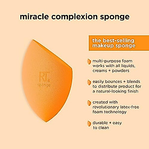 Real Techniques Makeup Brush Set with 2 Sponge Blenders for Eyeshadow, Foundation, Blush, and Concealer, Set of 6