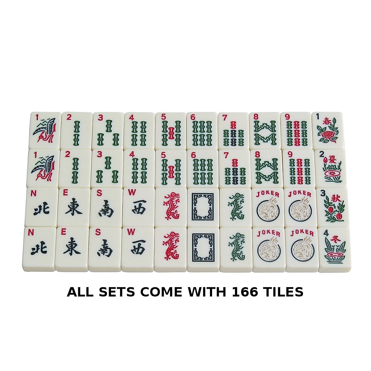 Linda Li American Mahjong Set Black Paisley Soft Bag - 166 Ivory Colored Engraved Tiles, 4 All-in-One Rack/Pushers