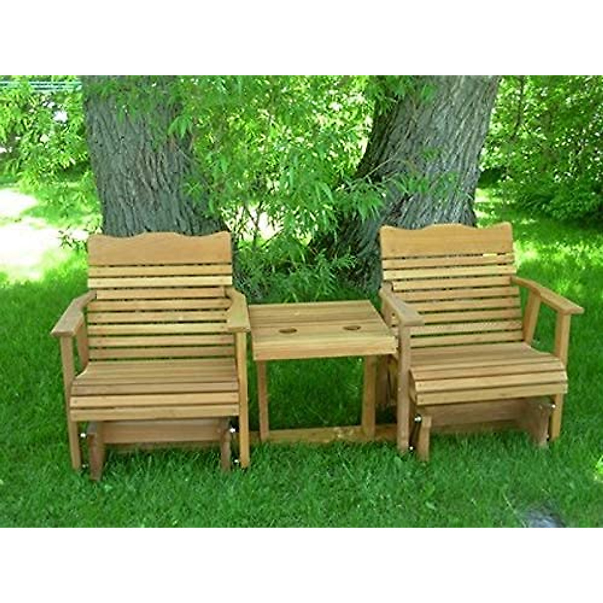 Kilmer Creek 6' Natural Cedar Settee Glider, Amish Crafted