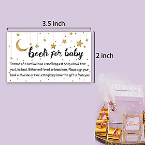 Books for Baby Shower Request Cards (50 Pack), Baby Shower Invitation Inserts.