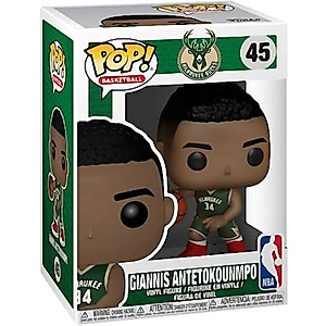 Giannis Antertokounmpo Milwaukee Green Jersey #45 Pop Sports NBA Action Figure (Bundled with Pop Protector to Protect Display Box)