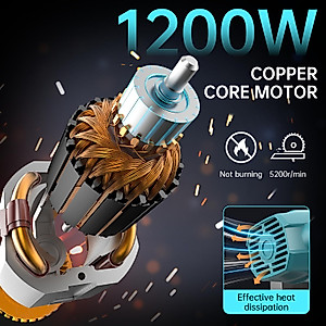 ALATIN 7 -inch metal cutting saw, lightweight, portable, powerful and stable cut saw, with a communication switch