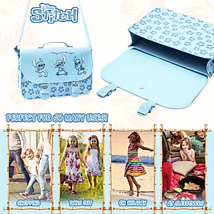 Disney Stitch Bag for Girls, Lilo and Stitch Cross Body Bag (Blue)