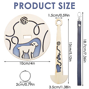 2pcs Wooden Yarn Holder for Crocheting with Crossbody Strap and Yarn Spinner,Leather Wristband Design Portable Wrist Yarn Holder,Portable Yarn Holder for Craft Lovers